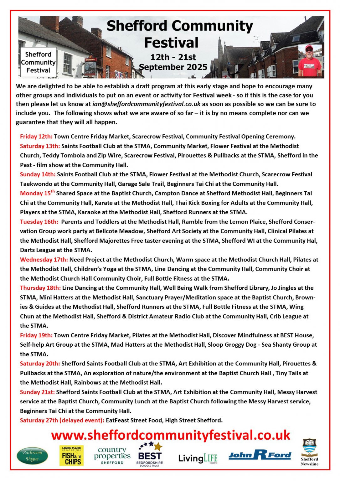 Shefford Community Festival Draft Program